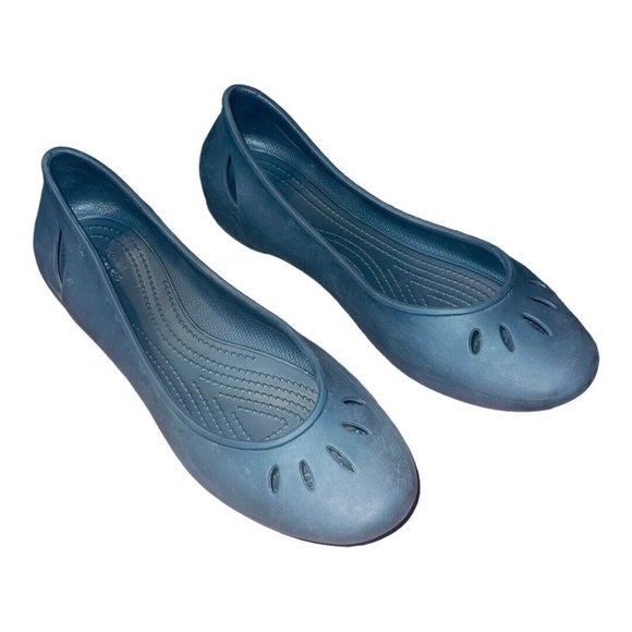 CROCS | Shoes | Crocs Kelli Ballet Flat Sandals Size Black Casual ...